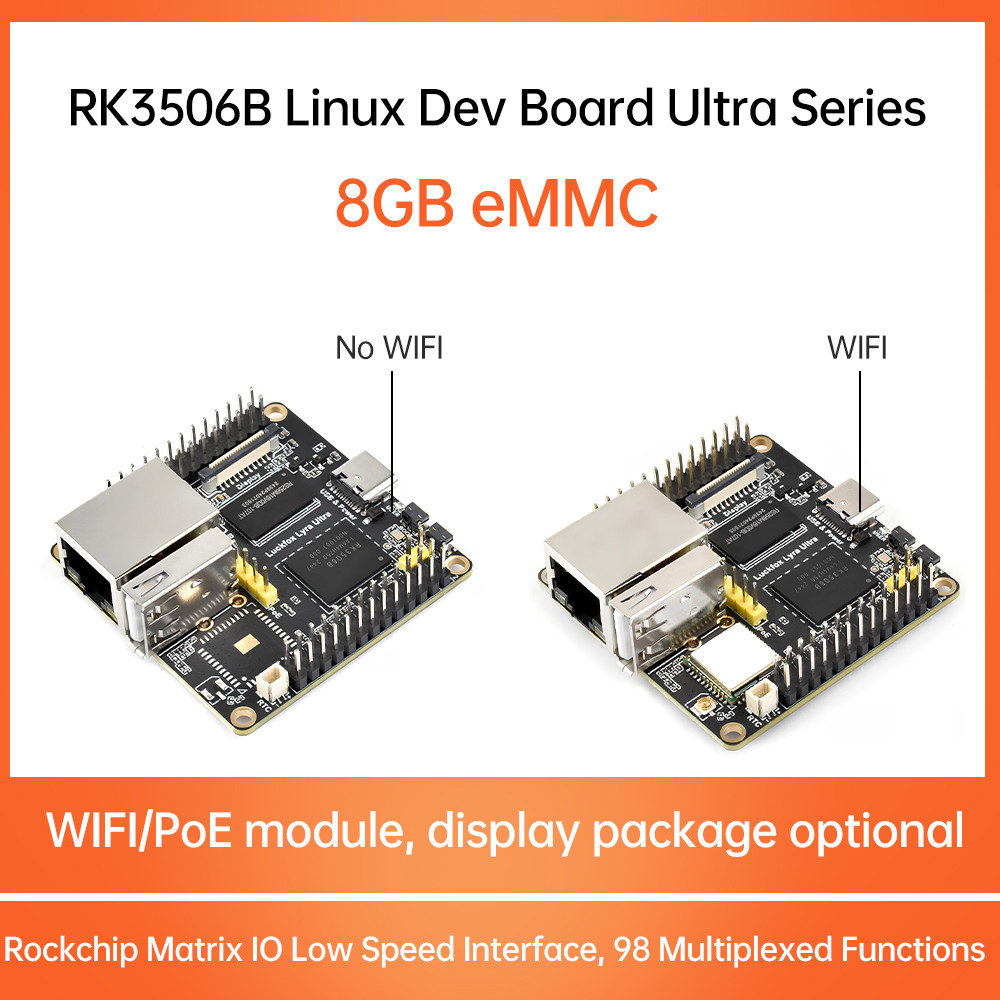 Luckfox Lyra Ultra/Luckfox Lyra Ultra W Luckfox RK3506B ชิป Micro Linux บอร์ดพัฒนา 8G eMMC แบบ ...