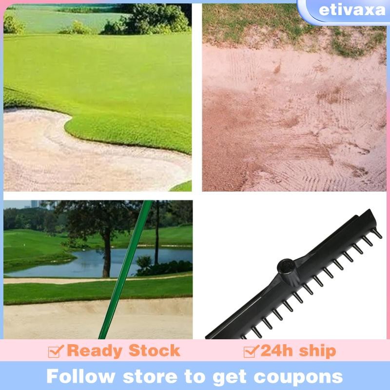 [Etivaxa] Golf Bunker Rake Double-Sided Rake Head Course Caring รักษา ...