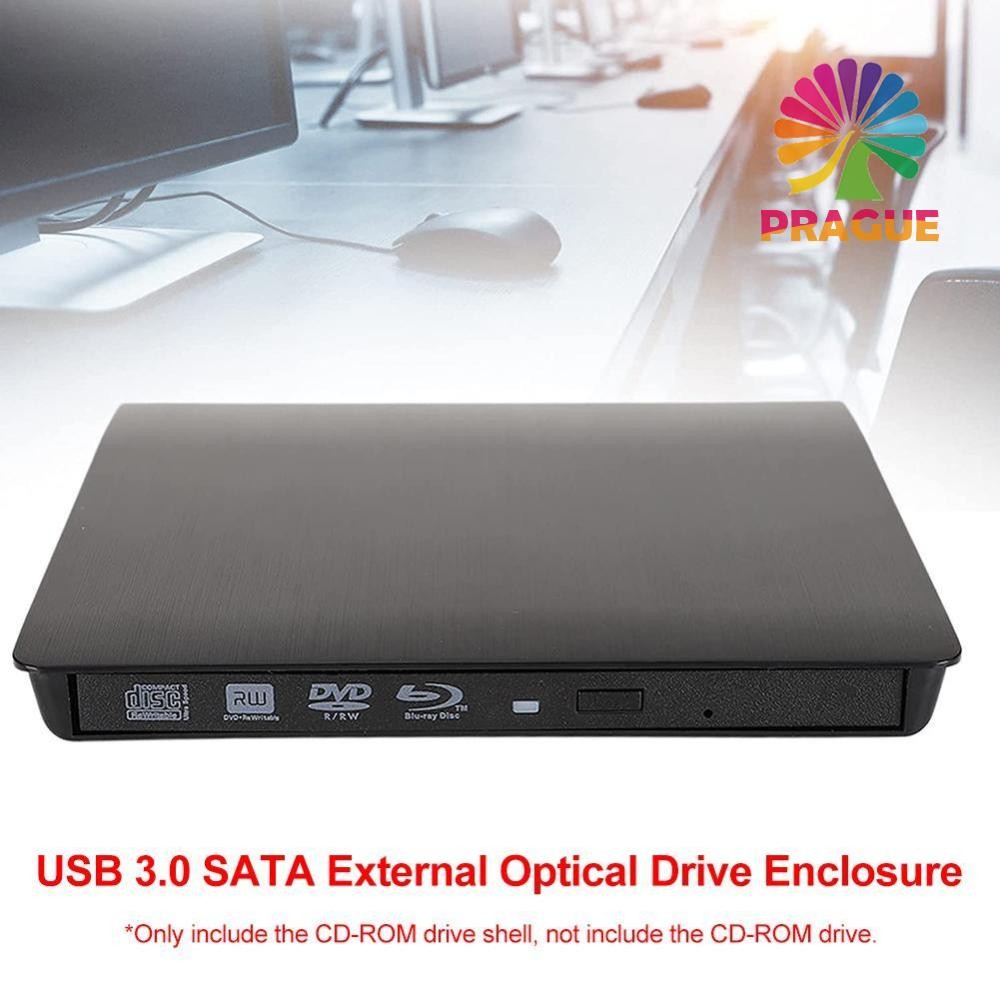 Usb 3.0 SATA External DVD CD-ROM RW Player Optical Drive Enclosure (สี ...