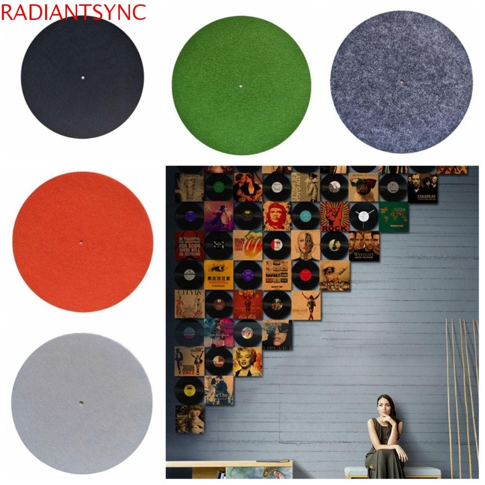 Radiantsync LP Slip Mat,หนา 3 มม.Anti-Vibration Felt Turntable Platter Mat,เสียงClearer Anti ...
