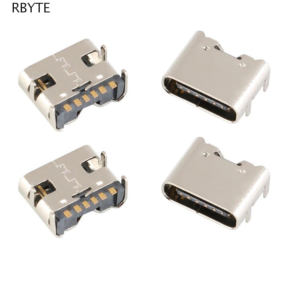 RBYTE ประเภท C ซ็อกเก็ตเชื่อมต่อพอร์ตชาร์จซ็อกเก็ตปัจจุบันสูง 6 พิน USB 3.1 SMD DIP หญิงเชื่อม ...
