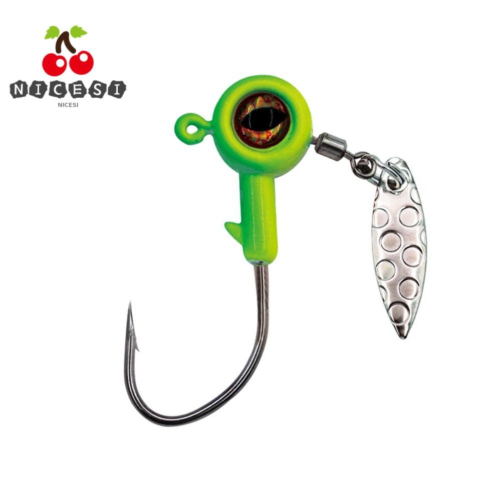 NICESI 5 ชิ้นตกปลา Jig Head Hook, Refuse Run ปลา 0.88g 3.5g 5g Sharp Fishing Jig Hooks, Strong ...