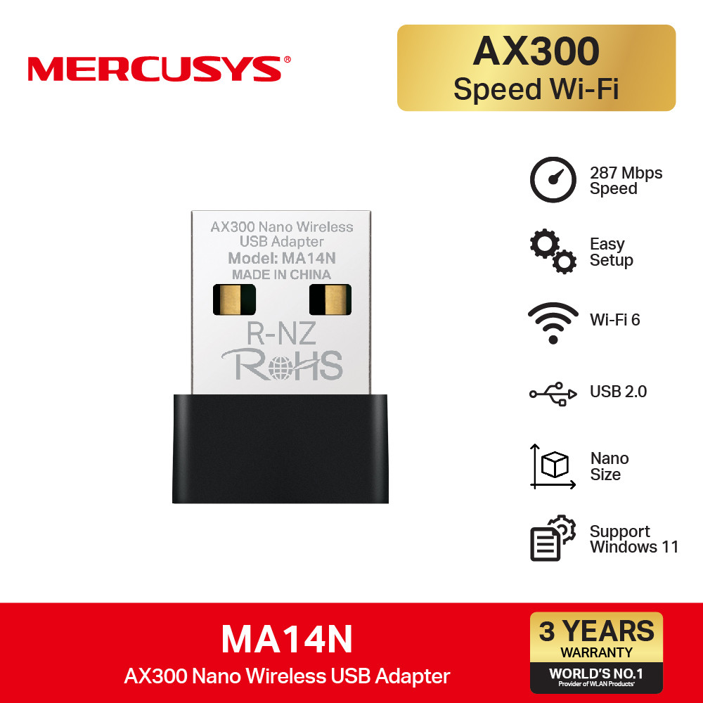 Mercusys MA14N AX300 Nano Wireless USB Adapter | Shopee Thailand