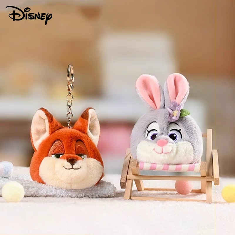 ของแท้ Disney Zootopia Spring Blossom Judy & Nick ตุ๊กตาสัตว์พวงกุญแจ ...