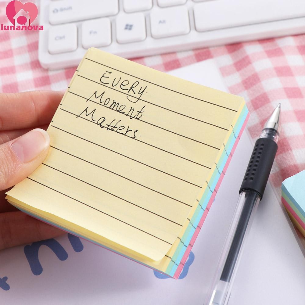 LUNANOVA 200 แผ่น Line Sticky Notes, To Do List ไดอารี่ Memo Pad กระดาษ ...
