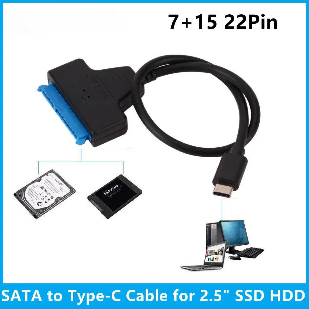 ตัวแปลงสายเคเบิล Sata เป็น Type C ความเร็วสูง Type-C ถึง Sata อะแดปเตอร ...