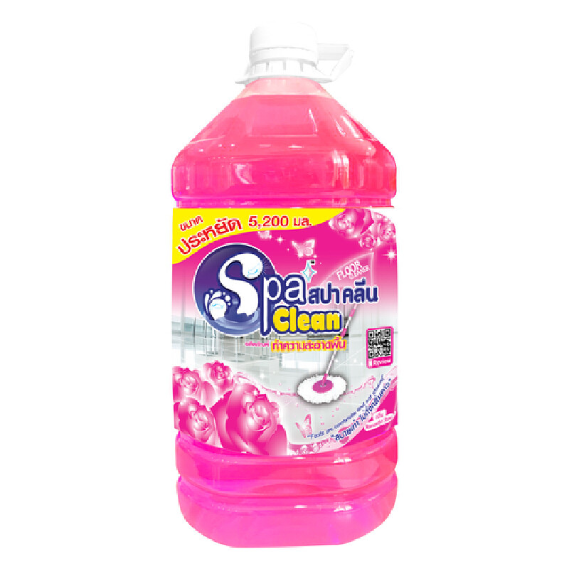 SPA CLEAN น้ำยาถูพื้น HM สีชมพู กลิ่น Romantic Rose 5200 มล. | Shopee Thailand
