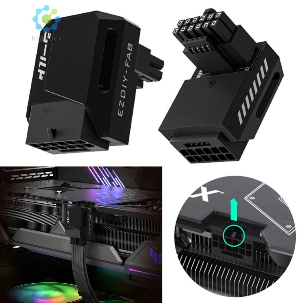 600w 12 + 4pin GPU Power Connector มุมขวา 90 องศา 16pin 12VHPWR GPU ชาย ...