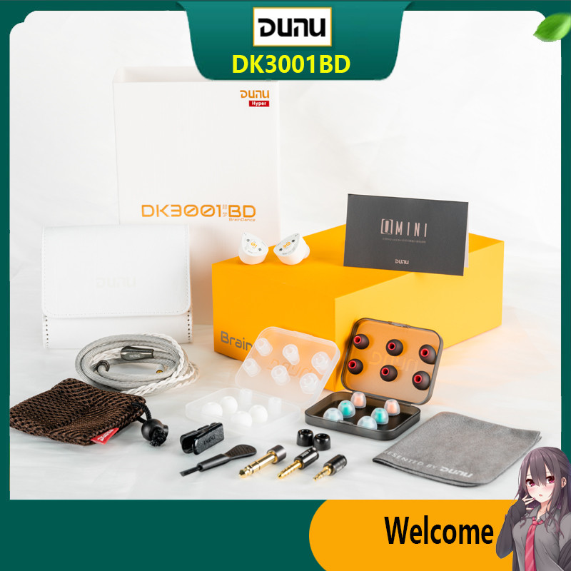 Dunu DK3001BD 1DD + 4BA + 4 Micro Planar ไดรเวอร์ในหูหูฟัง HiFi แบบมีสาย Hybrid หูฟัง Q-Lock 3.5 ...