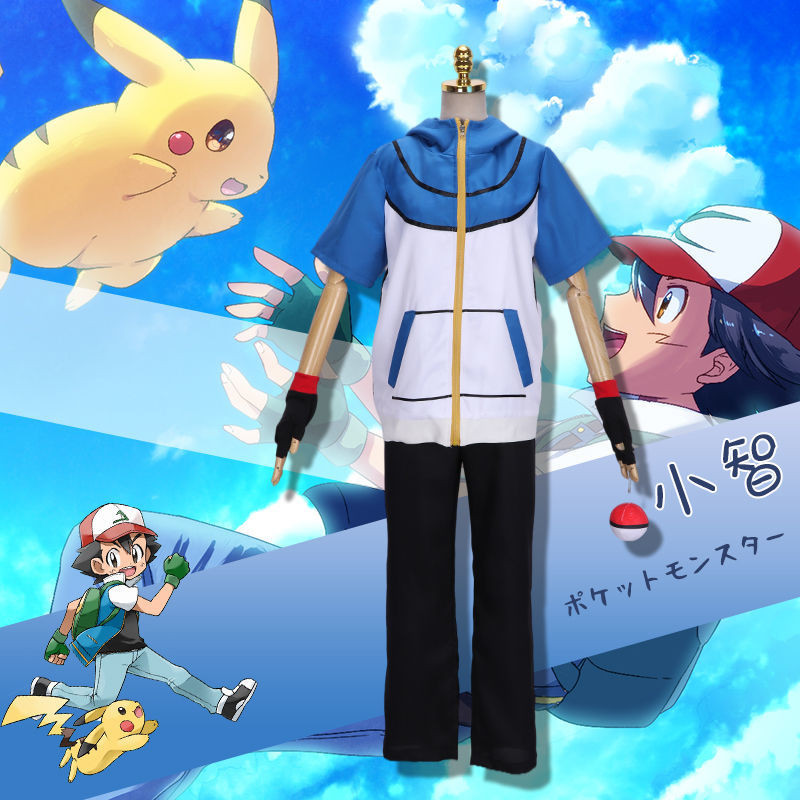 อะนิเมะกระเป๋า Elf Pokémon Cos เครื่องแต่งกาย Xiaozhi คอสเพลย์แสดง ...