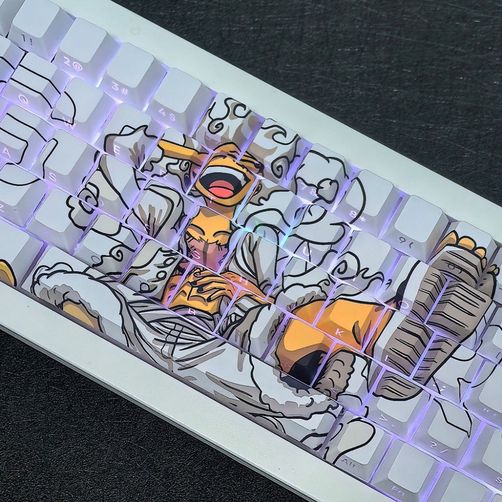 Luffy Keycap 126 คีย์โปรไฟล์เชอร์รี่ PBT Dye Sublimation Letter Side ...