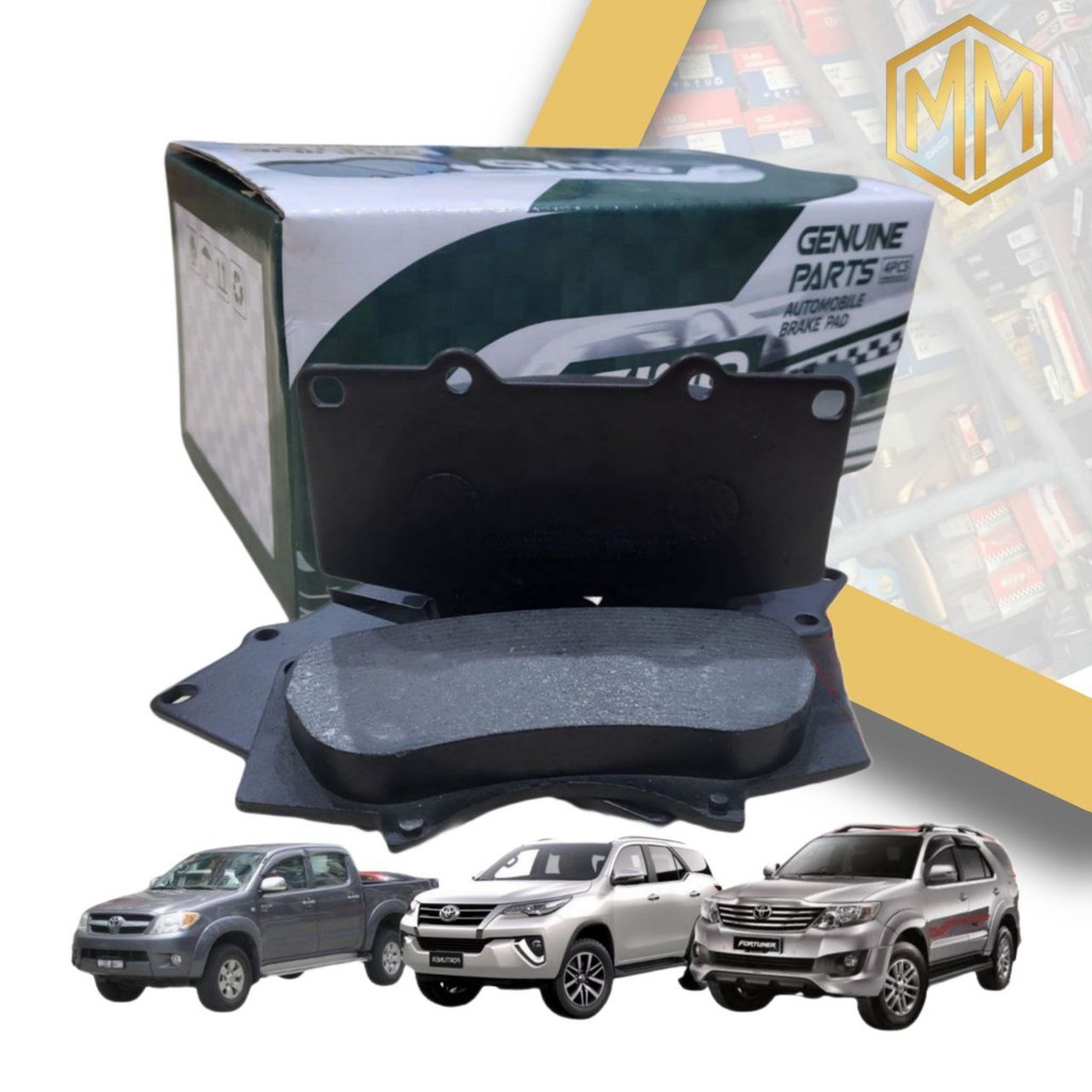 ผ้าเบรก GINO ด้านหน้า TOYOTA FORTUNER KUN50 / FORTUNER TGN51 / HILUX ...