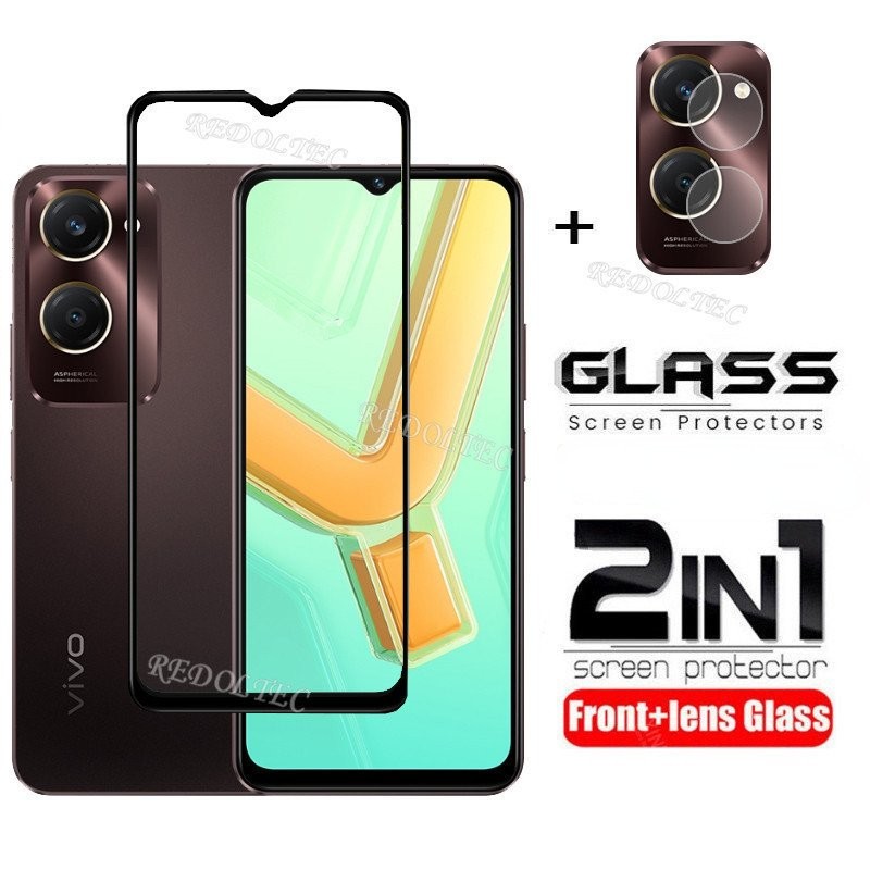 ฟิล์มกันรอยหน้าจอ 2 ใน 1 สำหรับ VIVO Y28S 5G + ฟิล์มกันรอยเลนส์ ปกป้อง ...