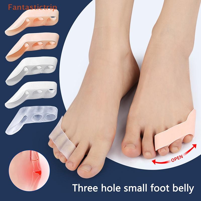 Fantastictrip 2 ชิ้นสามรู Pinky Toe Separator Bunion Corrector บรรเทา ...