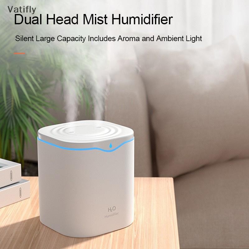 ใหม่ 2.2L Dual Head Mist Humidifier, เงียบขนาดใหญ่ความจุประกอบด้วย Aroma และ Ambient Light, Cool ...