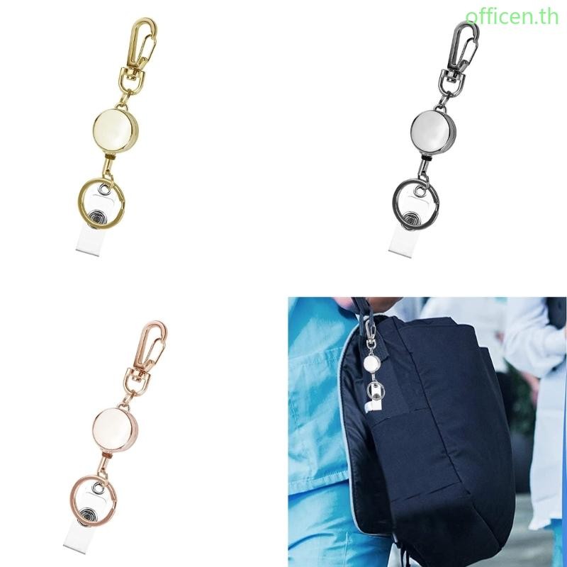 Cen Badge Reel ที่ใส่ป้ายแบบพับเก็บได้พวงกุญแจแบบพับเก็บได้พร้อมคลิป ...