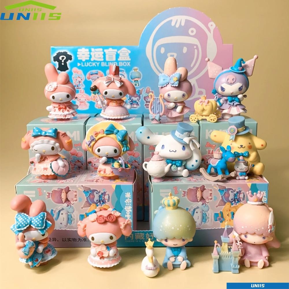 Uniis Sanrio Blind Bag, ตุ๊กตาฟิกเกอร์ Kuromi, กระเป๋า My Melody ลึกลับ Kawaii Cinnamoroll ...