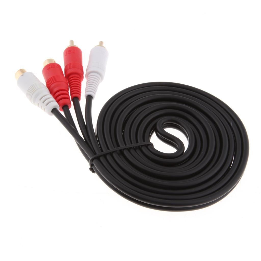[unjitsh] Pvc Gold-plated 2 Plug Socket Stereo Audio Extension Cable ...