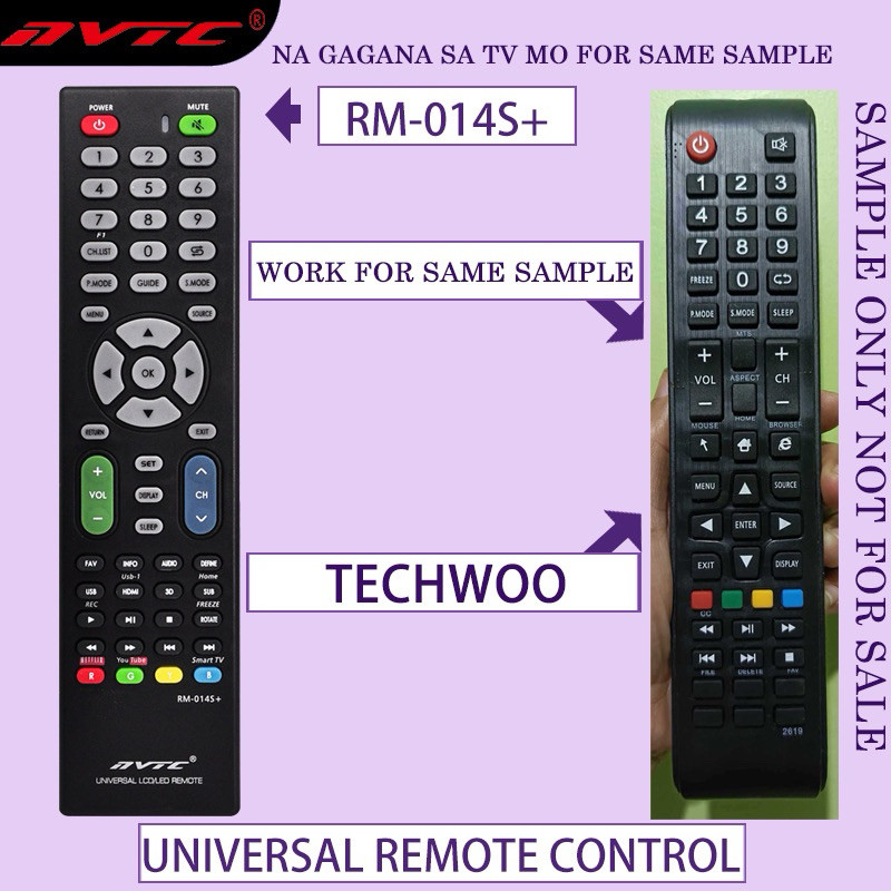 ทํางาน 100% รีโมทคอนโทรลสากลสําหรับ TECHWOO led สมาร์ททีวีระยะไกล na ...