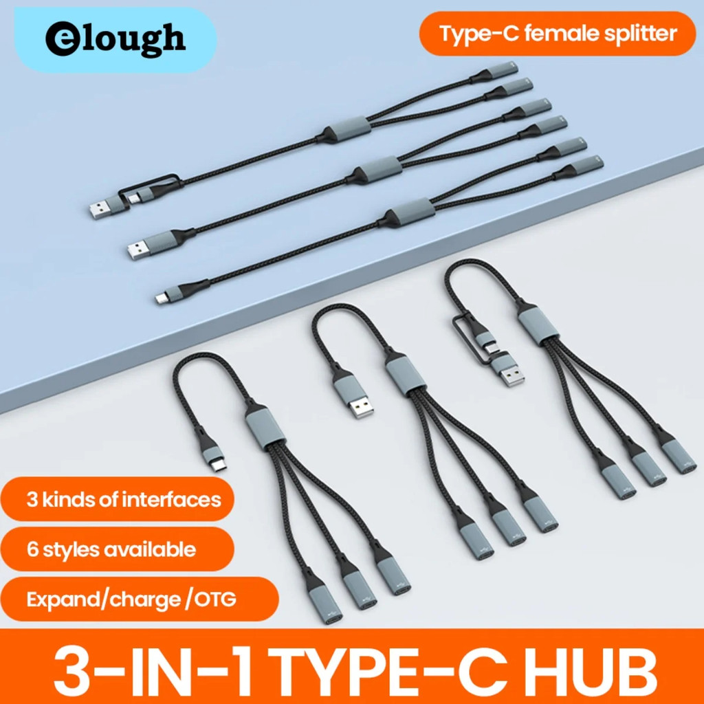 Elough USB/Type C ชายหลายพอร์ต Type-C Multi-interface คอมพิวเตอร์ ...