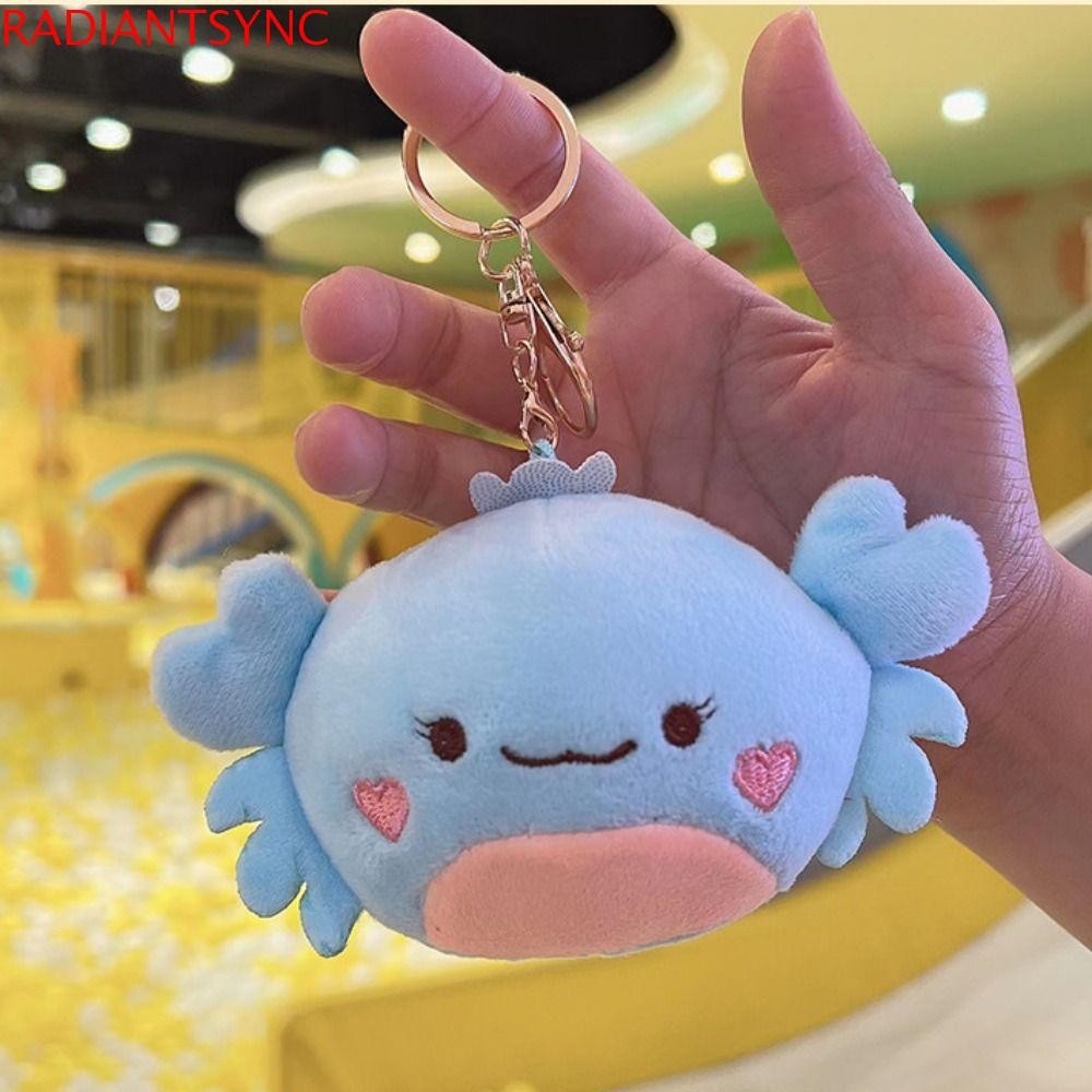 Radiantsync Crab Plush พวงกุญแจของขวัญเด็ก Handmade Accompany ของเล่นตุ๊กตาสัตว์ของขวัญวันเกิด ...