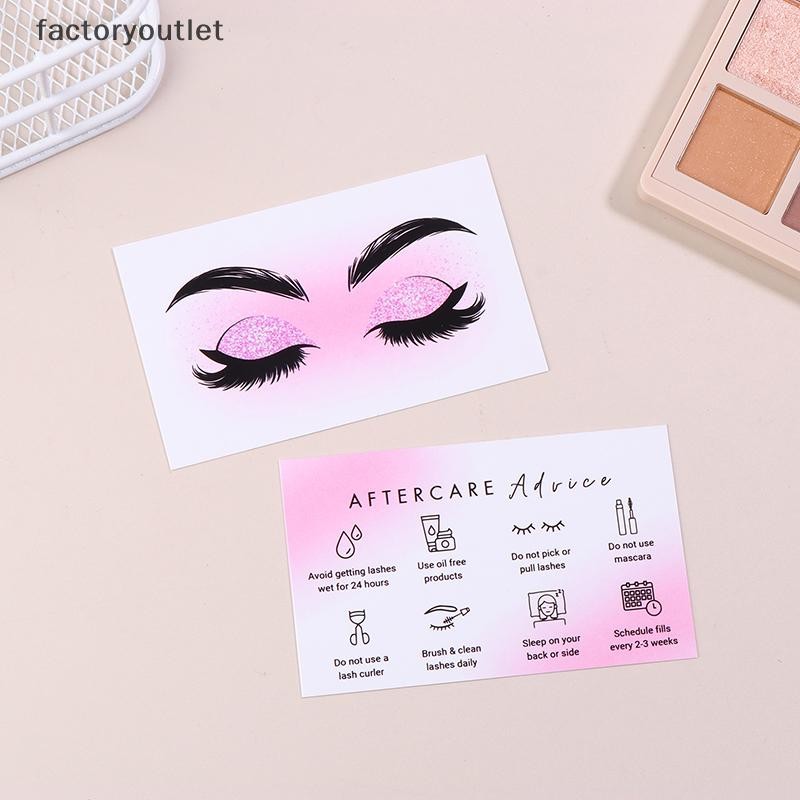 Flth 10/50 ชิ้น Eyelash Card Lash Extension Aftercare การ์ดขนาดเล็ก ...