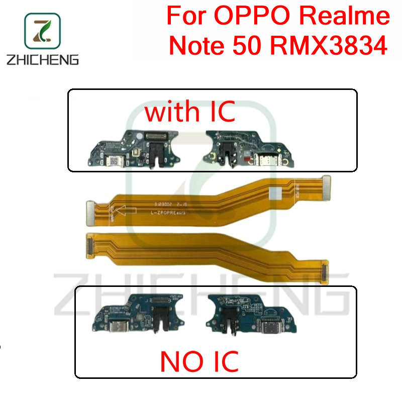 สําหรับ OPPO Realme หมายเหตุ 50 RMX3834 เมนบอร์ดเชื่อมต่อหลัก USB Dock ...