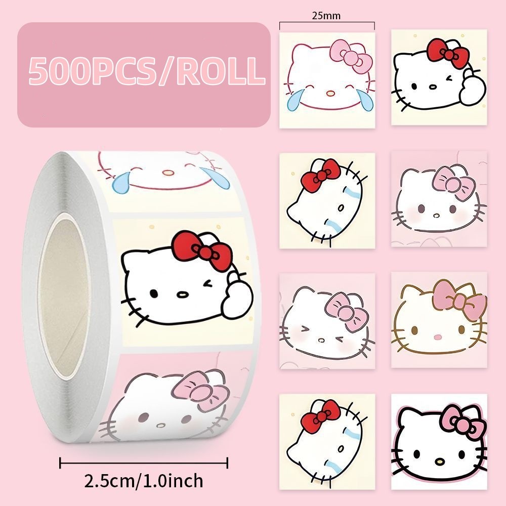 Hello Kitty Mega Sticker Collection (500 แผ่น) สติ๊กเกอร์แบบถอดได้ ...