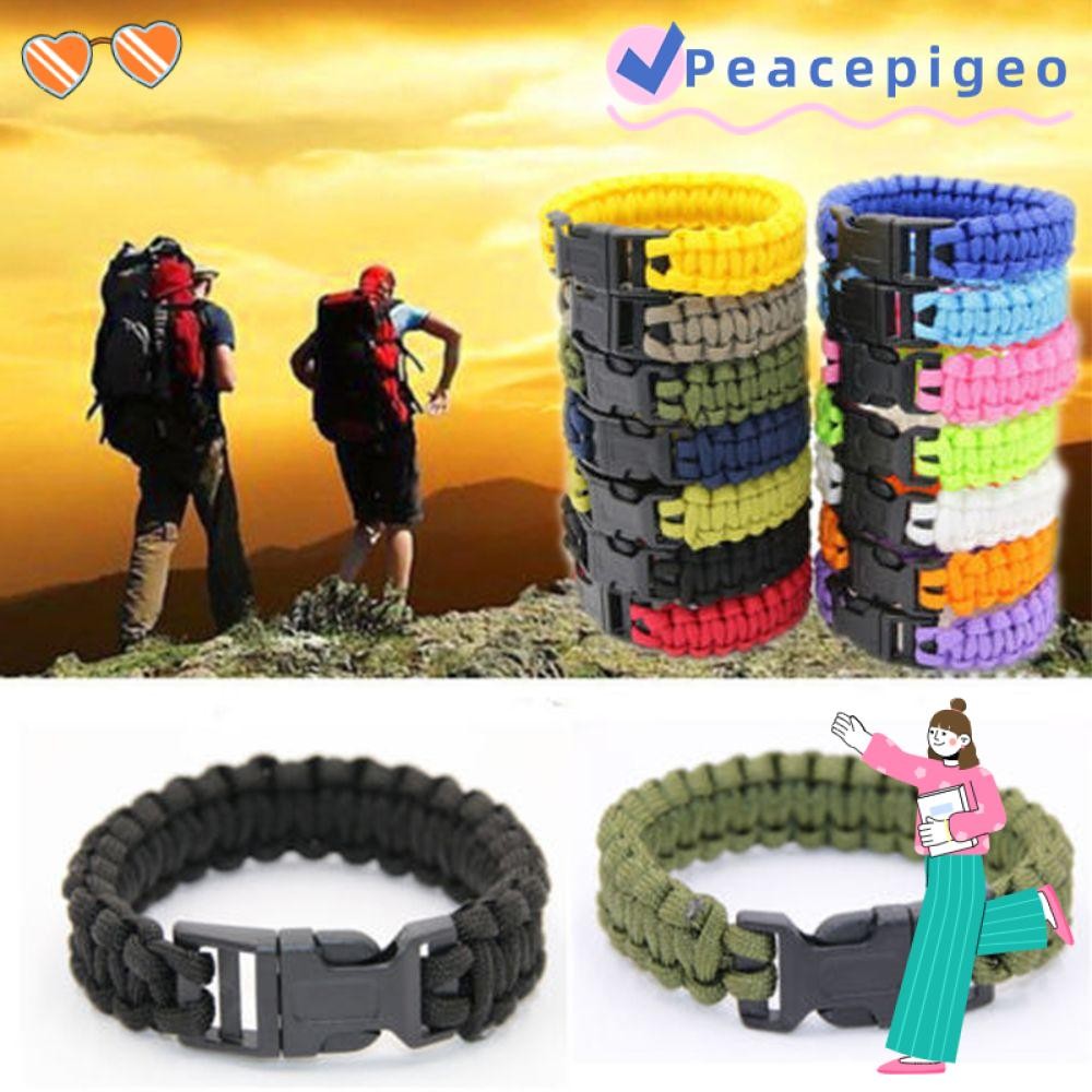 PEACEPIGEO สร้อยข้อมือพาราคอร์ด หัวเข็มขัดพลาสติกโพลีเอสเตอร์ พาราคอร์ดเกียร์ฉุกเฉิน | Shopee ...