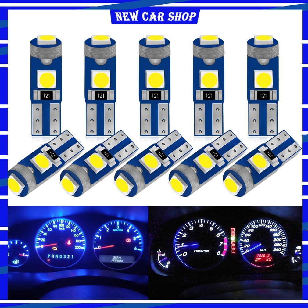 ใหม่ T5 หลอดไฟ Led 3smd 3030 W3W W1.2W Led Canbus ไฟภายในรถ Dashboard Warming ตัวบ่งชี้ Wedge ...