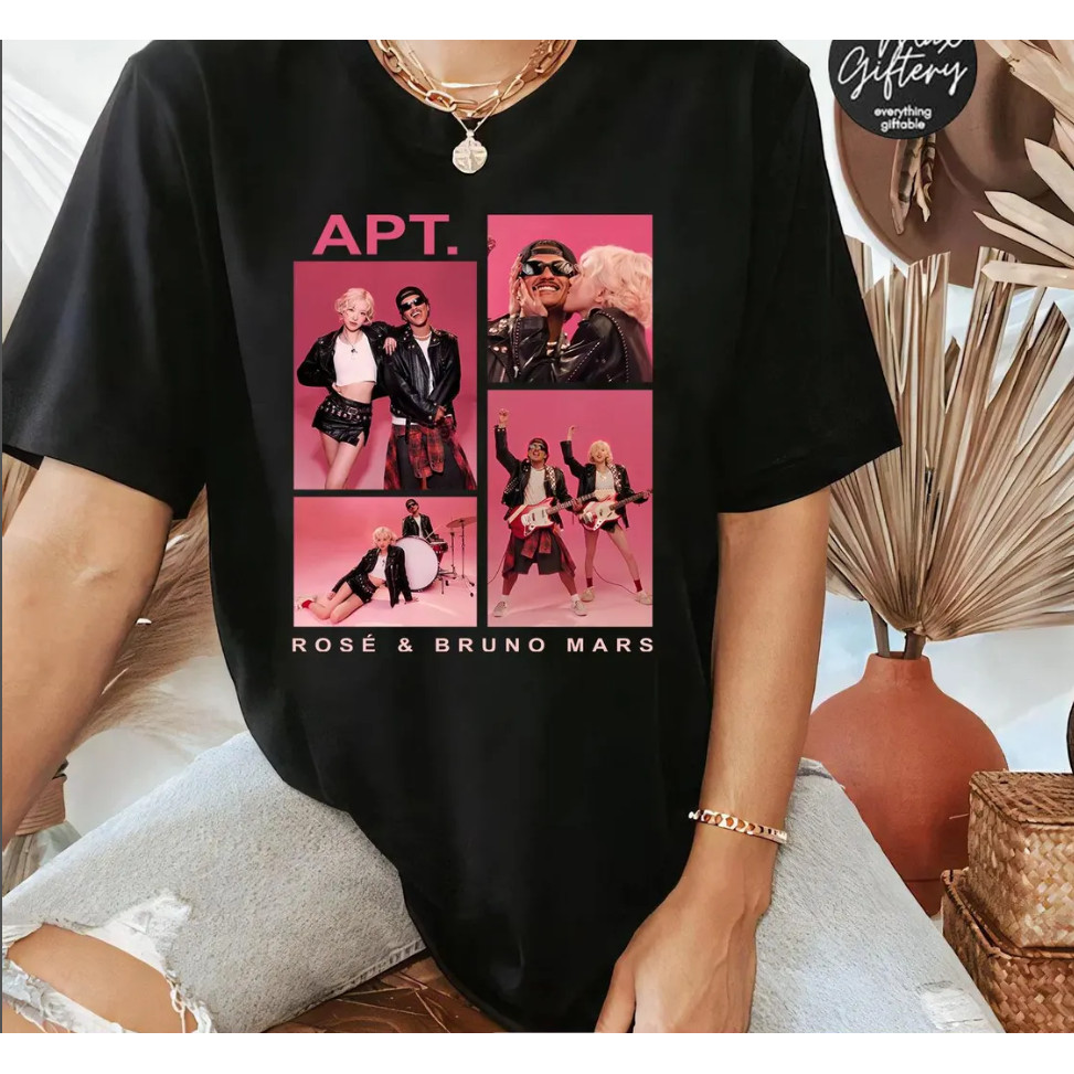 ‍🔥 APT Apateu Shirt, Rosé T-shirt, Rose&Bruno T-Shirt, Mars And Rose New Song APT T-Shirt S-5XL ...