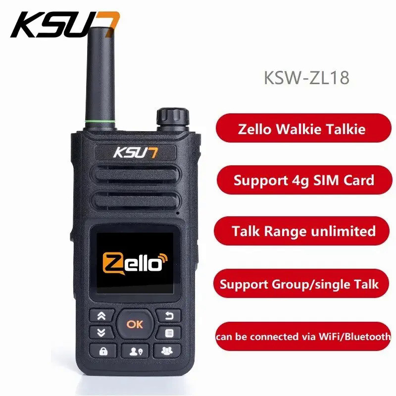 KSUT ZL18 Zello Walkie Talkie 4g Sim Card WiFi Network Cell Phone Radio ...