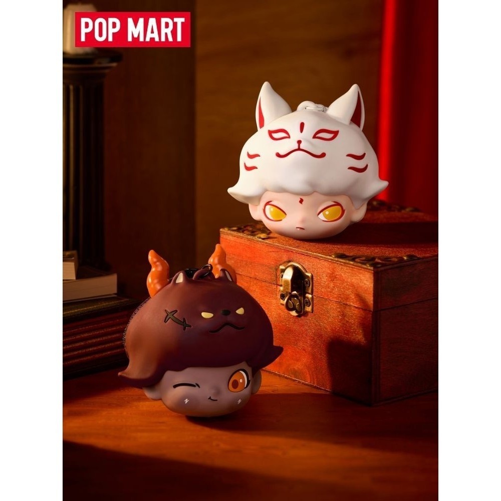 ของแท้ popmart dimoo ไม่ได้นอนคืนนี้กระเป๋าหูฟัง Hell Triple Head และ ...