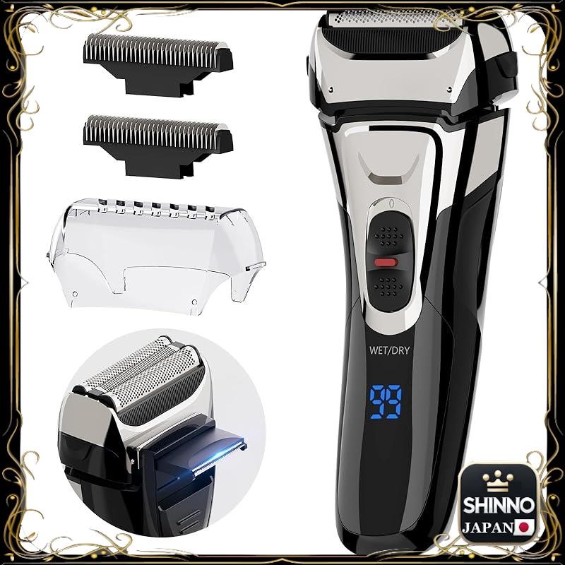 《JAPAN》★Electric Shaver for Men Wet&Dry Shaver with LED Display and ...