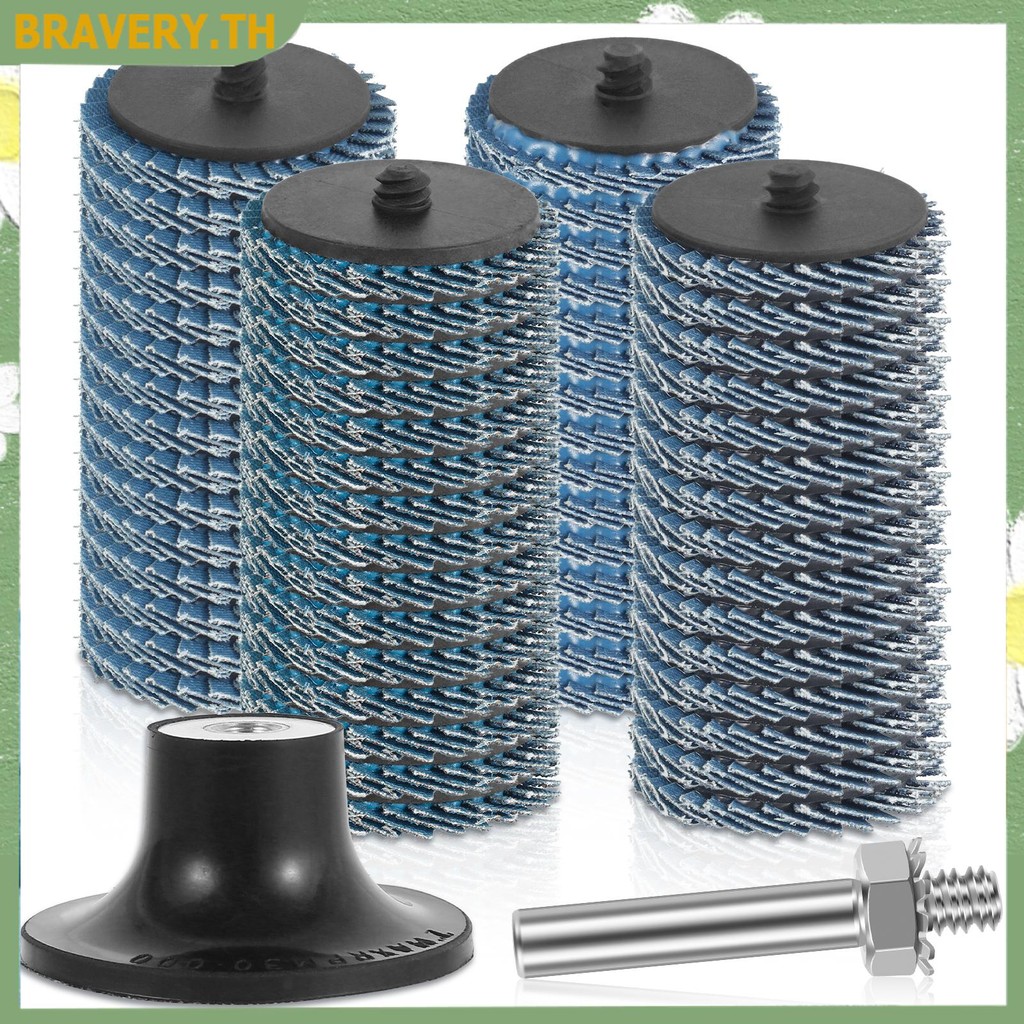 60 ชิ้น Mini Flap Disc ชุด 2 นิ้วเครื่องบดตายแผ่นขัด 1/4 นิ้วผู้ถือ ...
