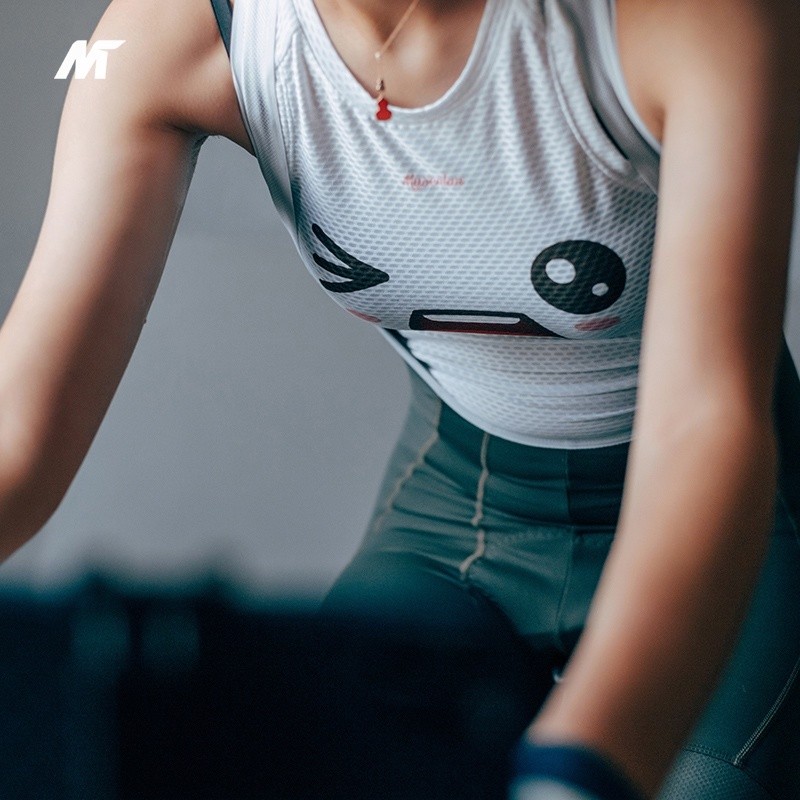 MYSENLAN แถวขี่จักรยานเสื้อกั๊กเสื้อกล้ามระบายอากาศชุดชั้นในแขนกุดขี่ ...