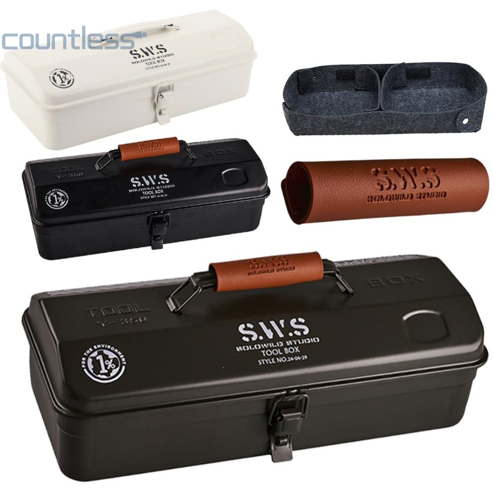 กล่ององค์กรเครื่องมือพร้อมที่จับกล่องเครื่องมือแคมป์ปิ้งกล่องเหล็ก ...