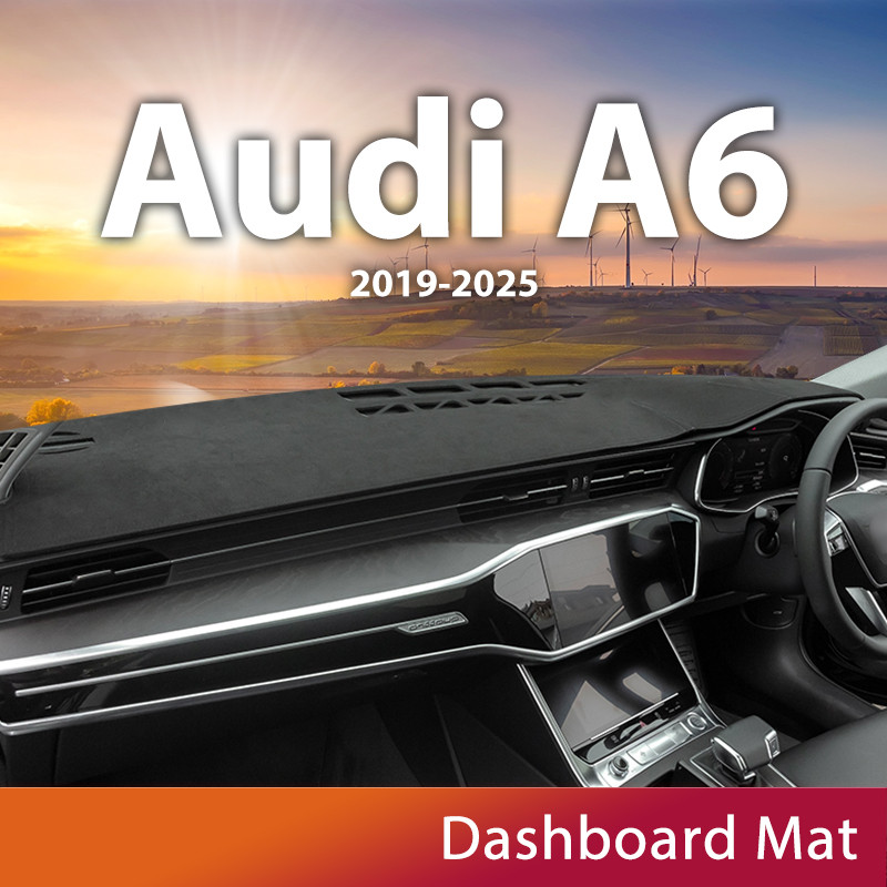 สําหรับ Audi A6 RS6 2019-2025 รถยนต์ Dash Mat Dashboard Pad Suede พรม ...