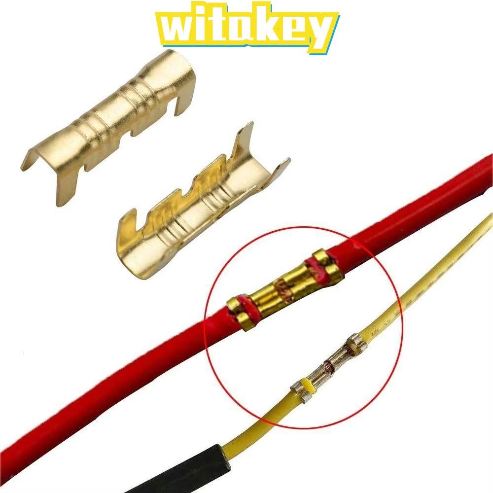 WITAKEY เทอร์มินัลรูปตัวยู 100 ชิ้น, เทอร์มินัลขั้วต่อด่วนลวดฟันขนาดเล็ก 453, ขั้วต่อสายเคเบิลสี ...