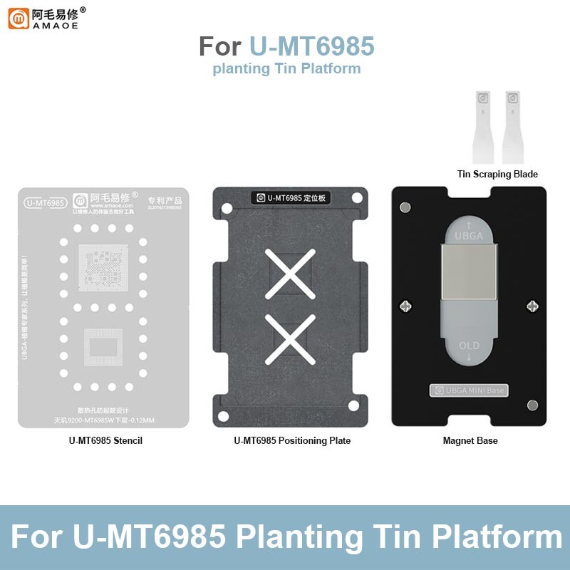 AMAOE U-MT6985 ปลูกชุดแพลตฟอร์มดีบุกสําหรับขนาด 9200 6985W ซ่อม CPU ...
