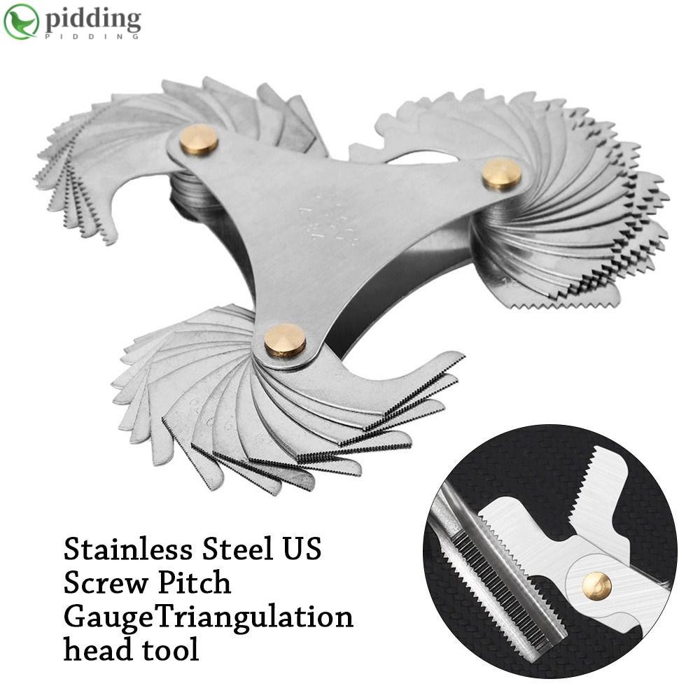 PIDDING US Screw Pitch Gauge Precision 60 องศา4-84 เครื่องมือวัดเกลียว ...