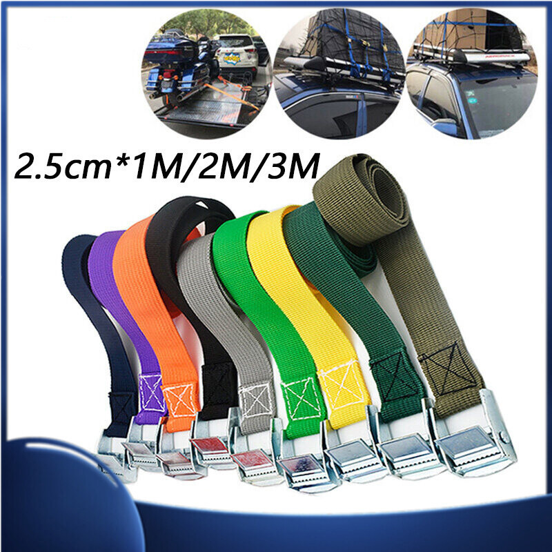 HEXMA หัวเข็มขัดผูกลงเข็มขัดสายรัดสินค้าสำหรับรถยนต์รถจักรยานยนต์จักรยานพร้อมหัวเข็มขัดโลหะเชือก ...