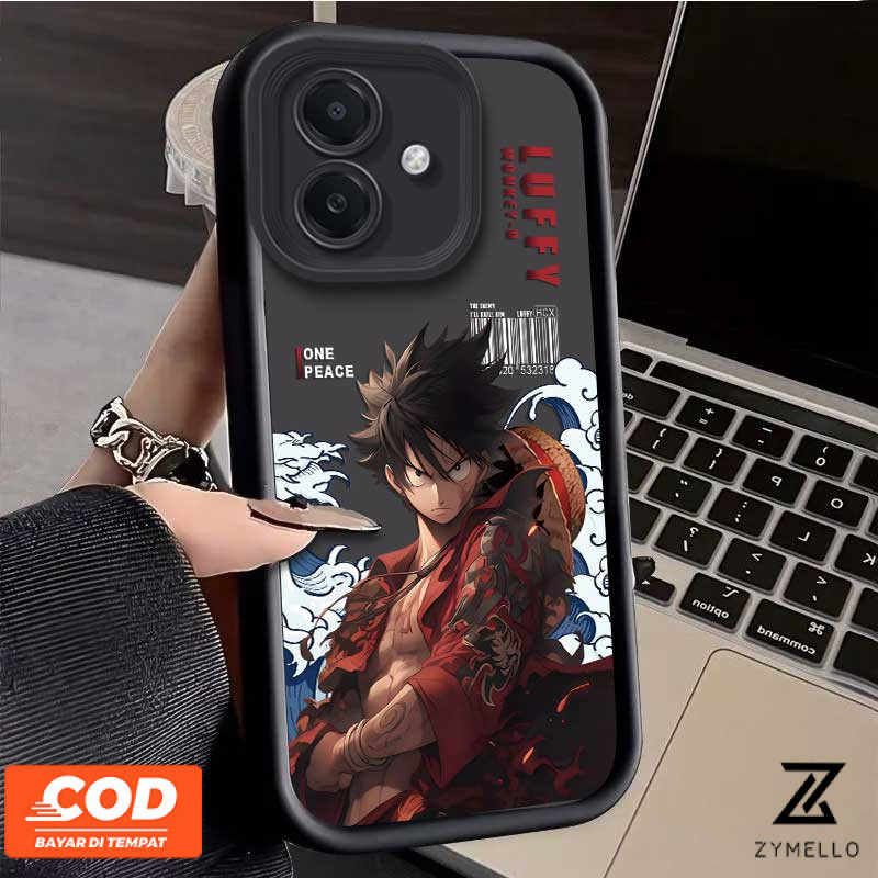 case for OPPO A3X A3 Pro A80 A60 A79 A58 A18 A17 A57 2022 4G A78 A5 A12 One Piece สีแดง luffy ...