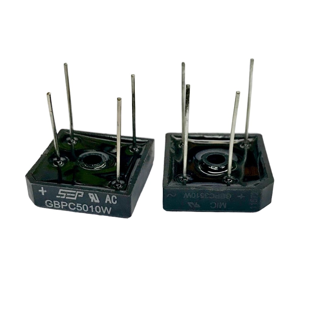 Diode Bridge GBPC3510 (35A-1000V) GBPC510 (50A-1000V) ไดโอดบริด 4 ขาทรงสี่เหลี่ยมขาลวดรุ่น ...