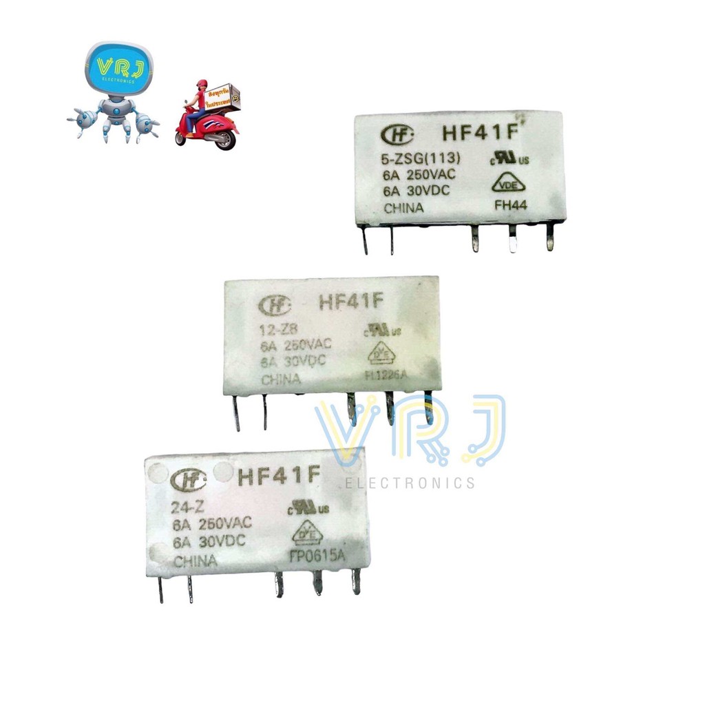 Relay HF41-Reray 6A-5V,12V,24V Relay รีเลย์ 5 ขา | Shopee Thailand
