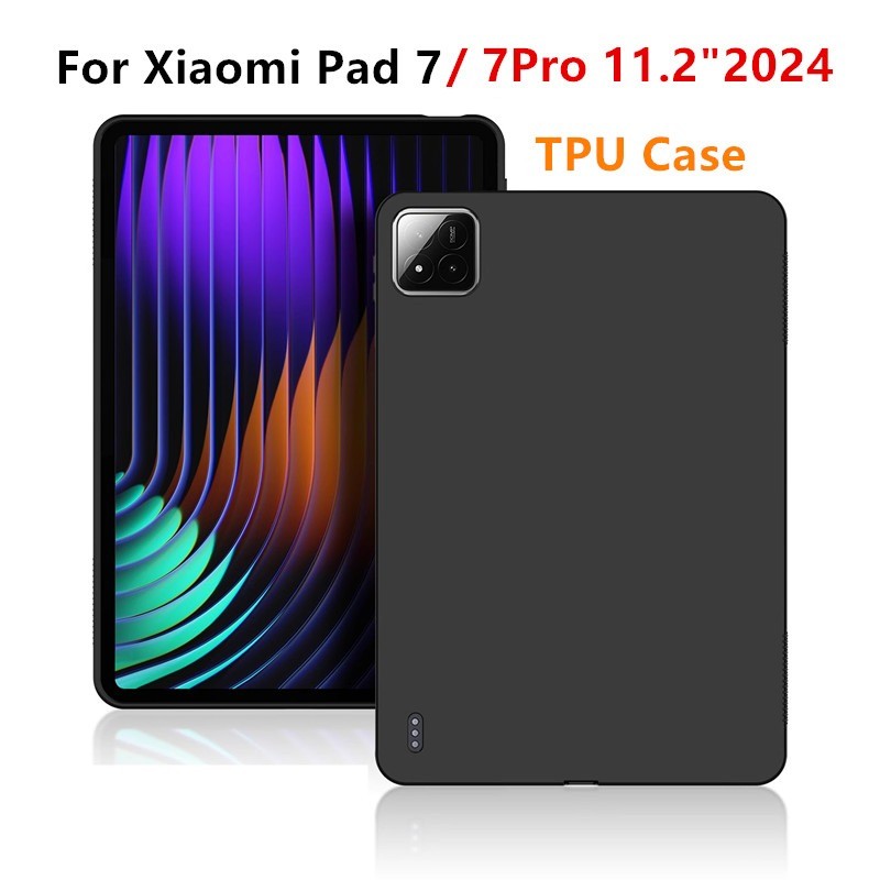 สําหรับ Xiaomi Pad 7 Pro 11.2 นิ้ว 2024 กรณี MiPad 7 ซิลิโคน Pad 7Pro 11.2" soft TPU ปกหลังกรณี ...