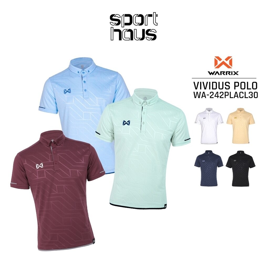 Warrix เสื้อโปโลวาริกซ์ วอริกซ์ Vividus แขนสั้น คอปก ใส่สบายไม่ต้องรีด ...