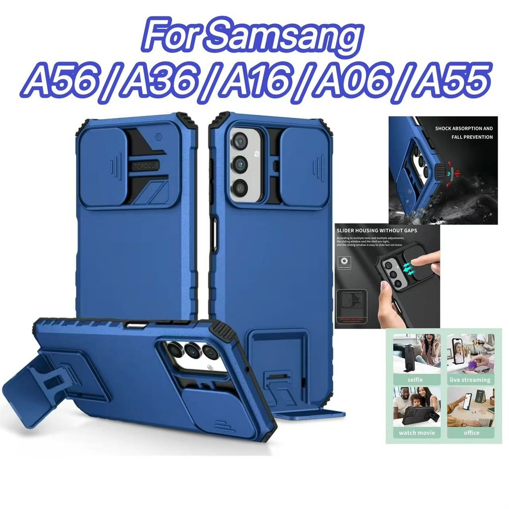 เคสกันกระเเทก สำหรับSamsung A56 A36 A06 A16 A55 A35 A25 A15 A05S A54 A34 A14 A52S S24Ultra A53 ...