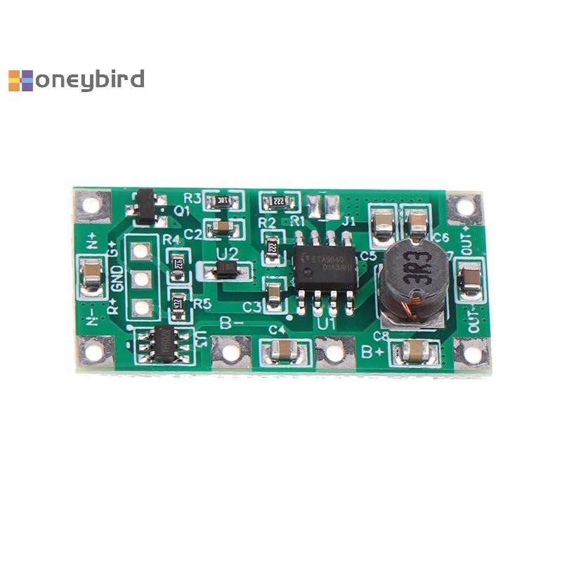 Honeybird DC 5V 1A UPS อย่างต่อเนื่องโมดูลแหล่งจ่ายไฟ 3.7V Polymer 18650 Step Up Reverse Voltage ...