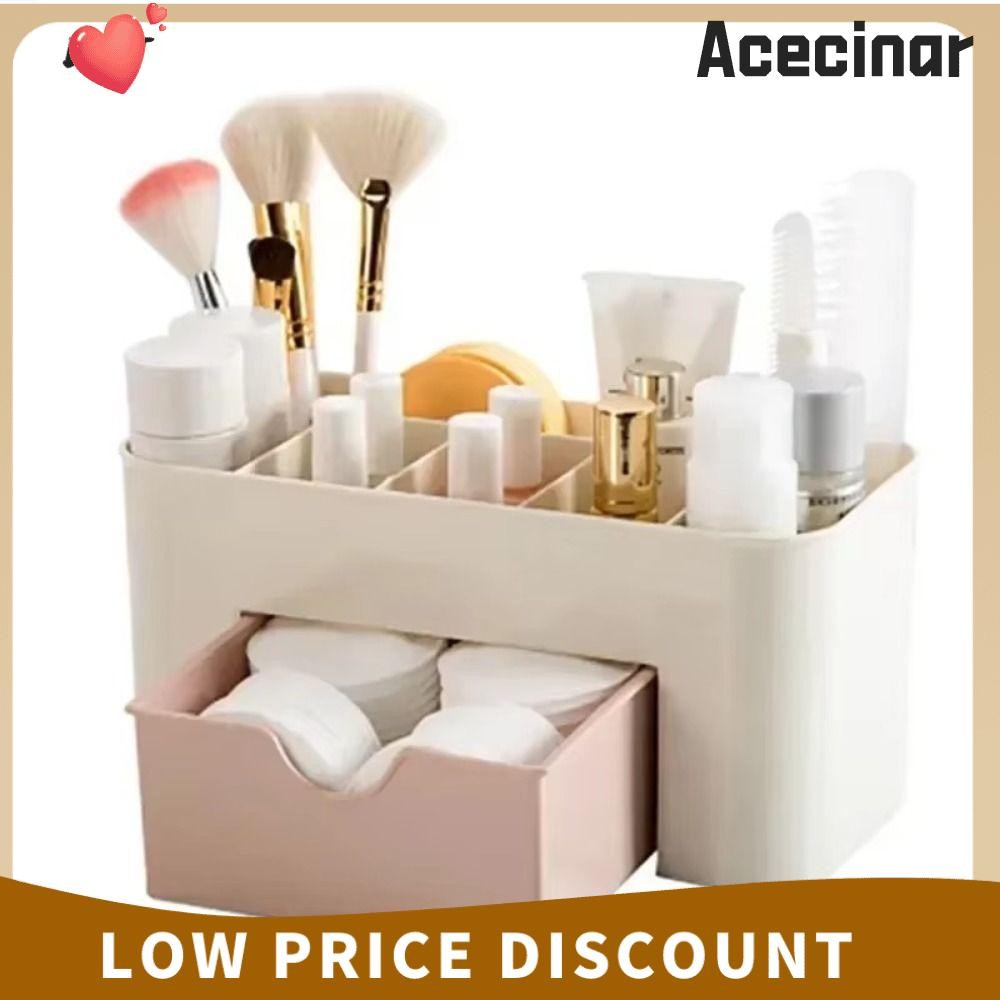 กล่องเก็บของ ACECINAR, ที่จัดระเบียบเครื่องสําอางสองชั้นหลายสี, ที่จัด ...